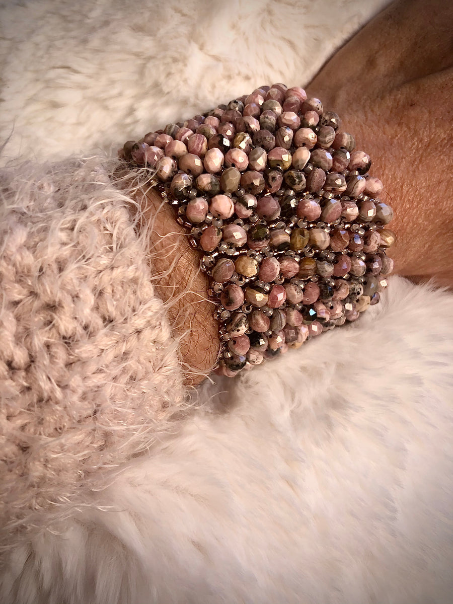 Rhodochrosite Cuff Bracelet – Carol Kahn Designs